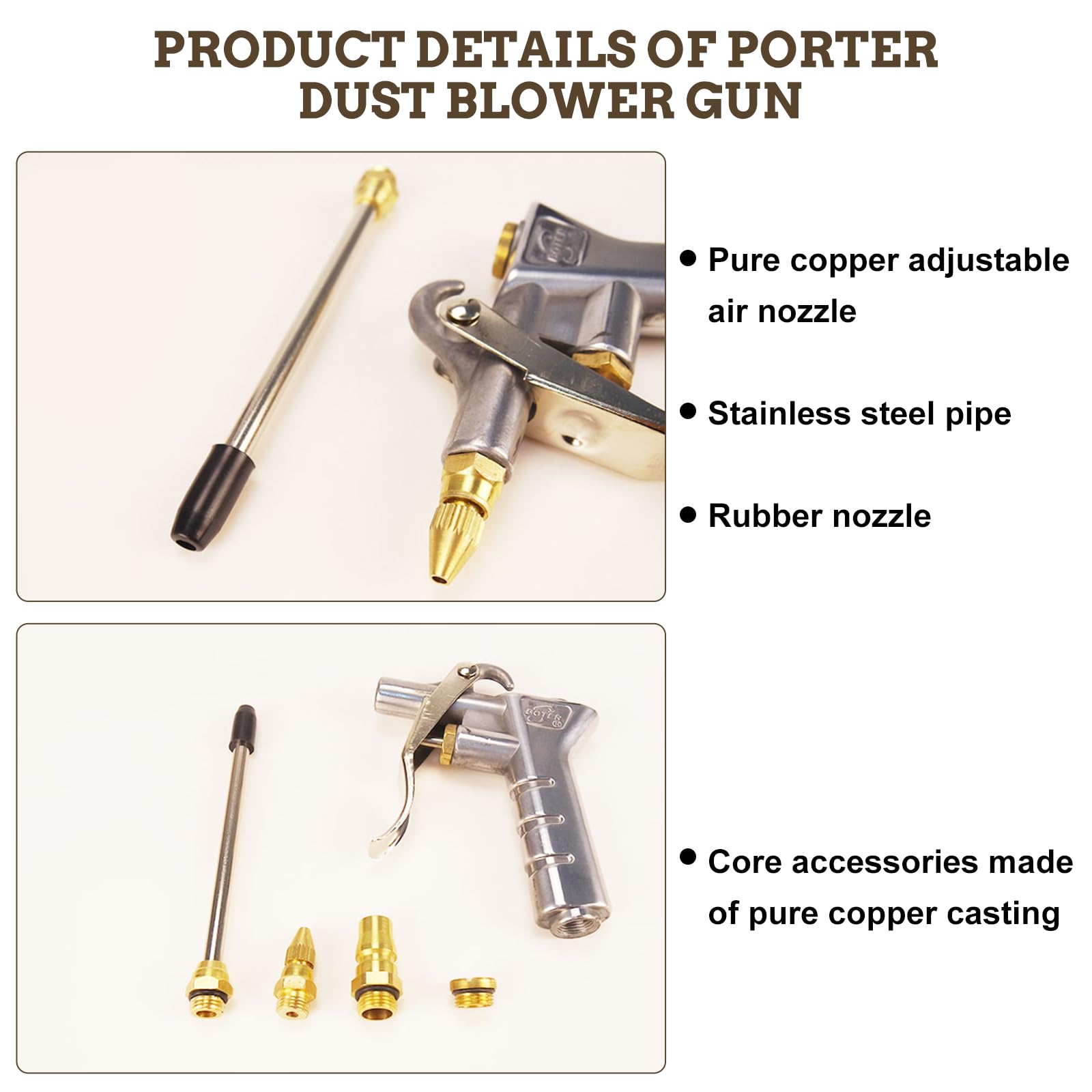 Air Dust Blow Gun, Air Duster Gun, Air Compressor Tools, with 1/4″ BSP ...