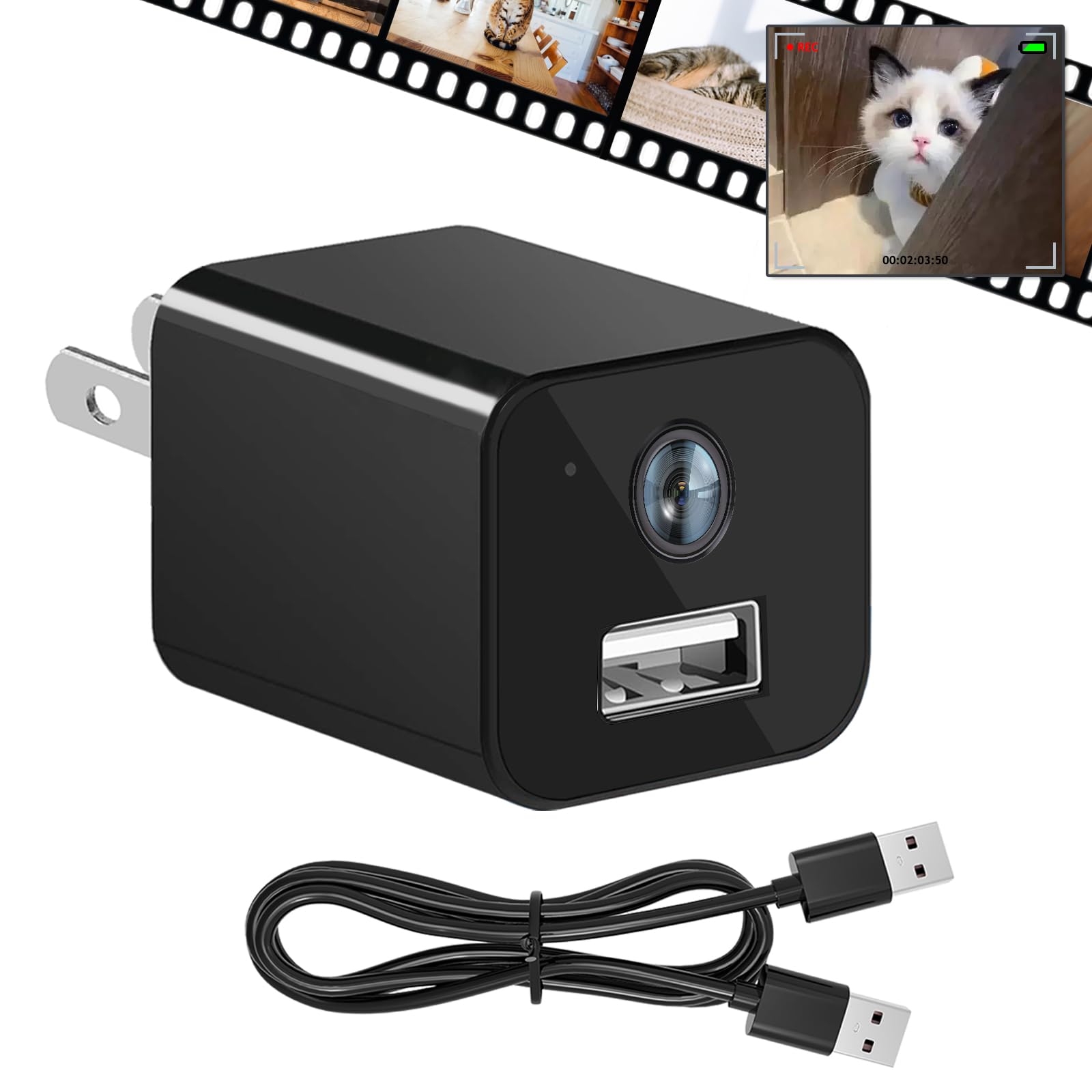 Amazon.com: Security Camera Detector Charger, Nanny Camera Mini Indoor ...