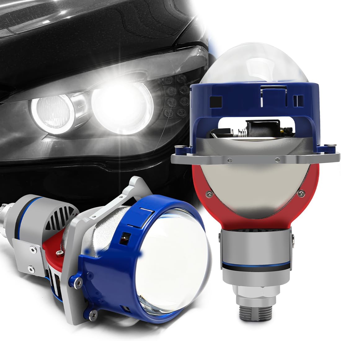 Amazon.com: AFOGGEST Universal LED Projector Lens Headlight W50 Focus ...