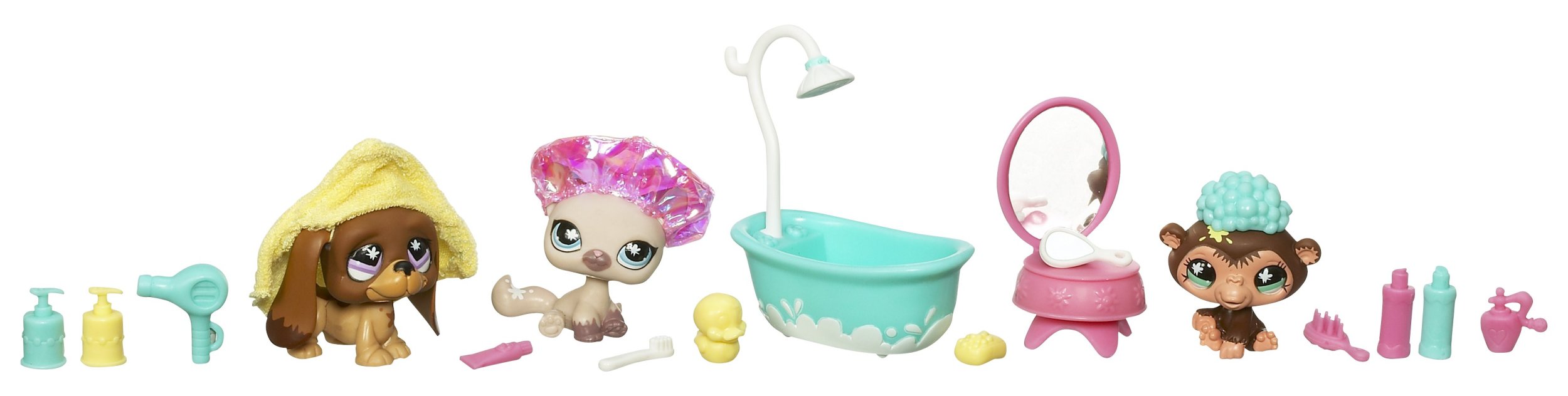 Buy Littlest Pet Shop Themed Playpack - SQUEAKY CLEAN PETS with 3 ...