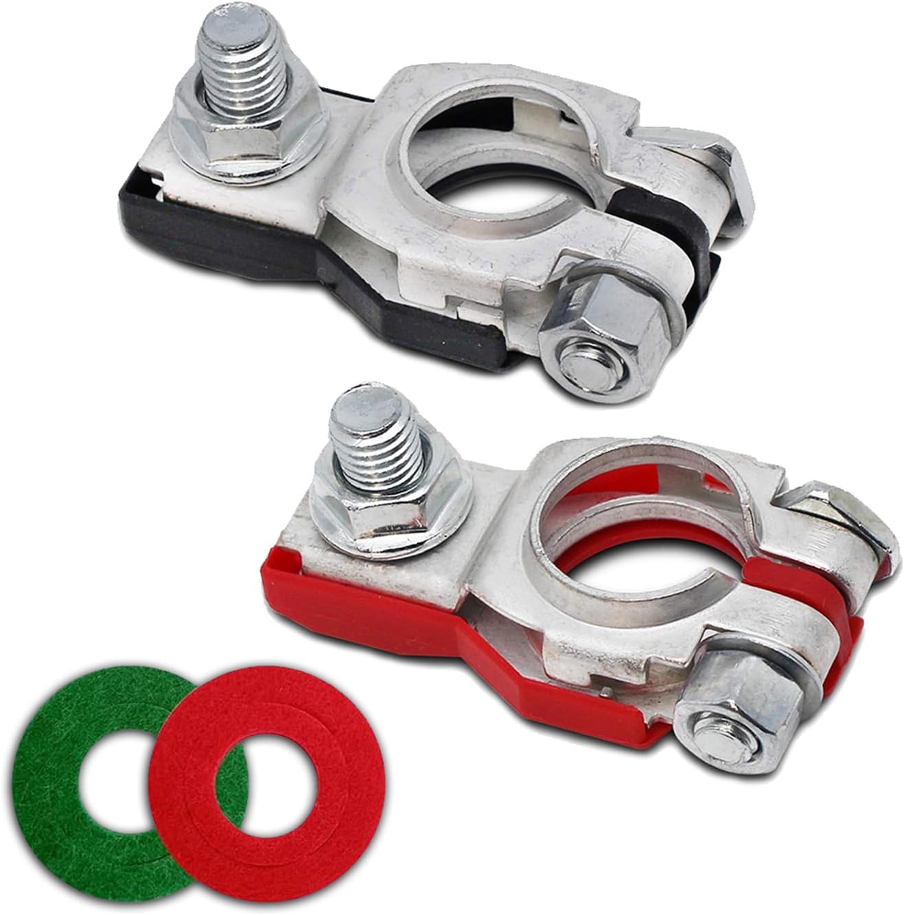 Amazon.com: Yourkar 2 PCS Car Battery Terminal Connector Clamps ...