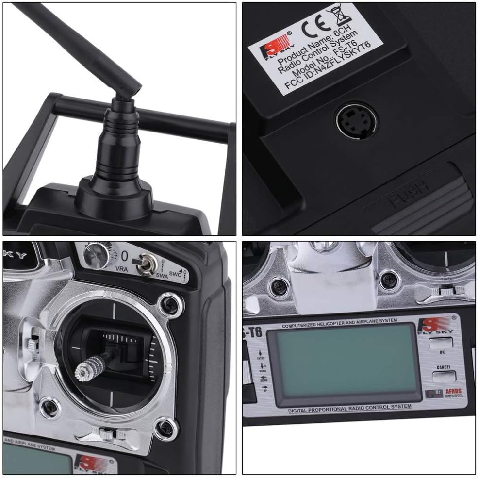 Flysky FS-T6 2.4ghz digital proporcional 6 canales RC transmisor y ...