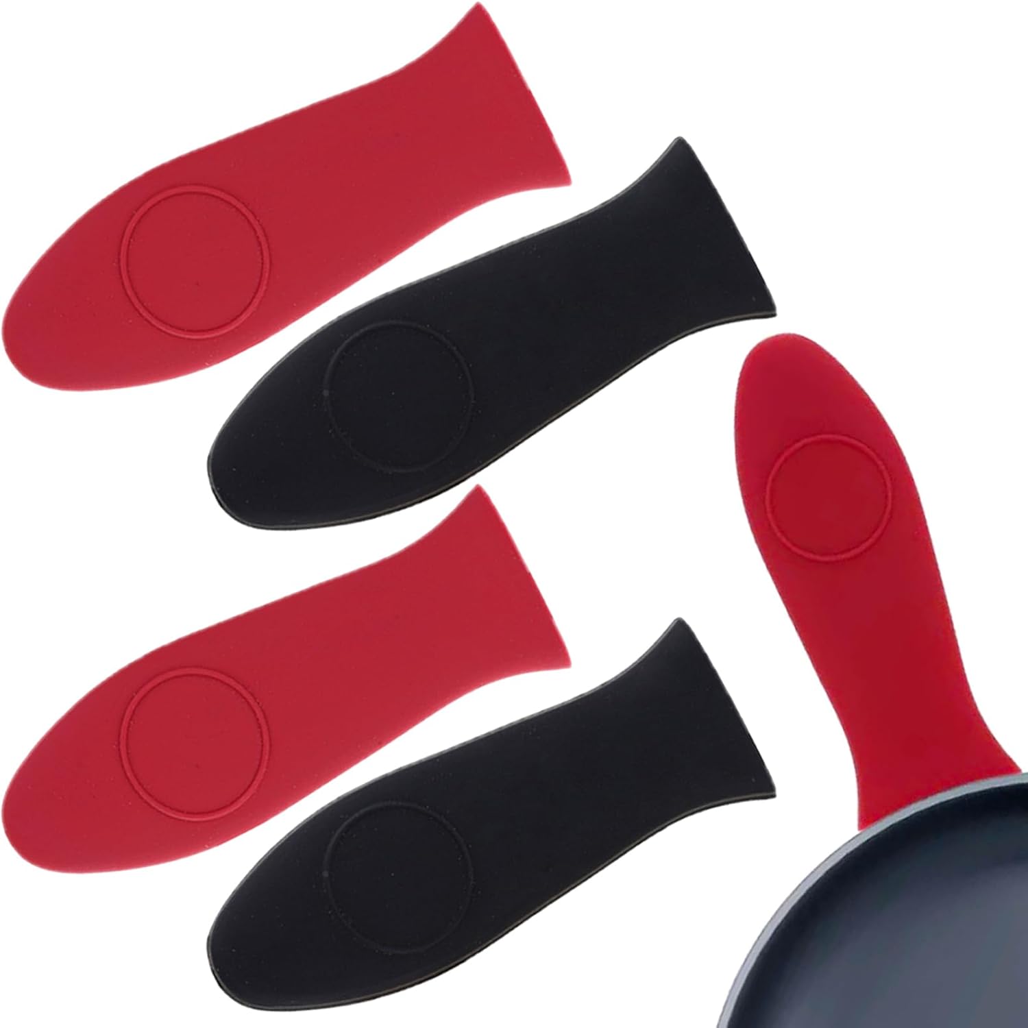 4 PCS Silicone Hot Handle Holder Cover Cast Iron Skillet Handle Covers ...