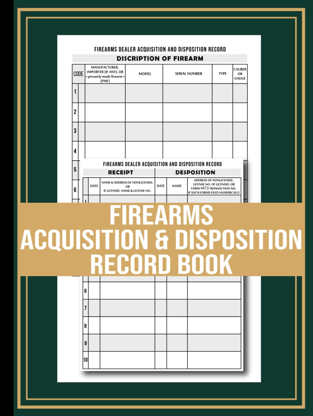 Amazon.com: Firearms Acquisition and Disposition Record Book: Gun Log ...