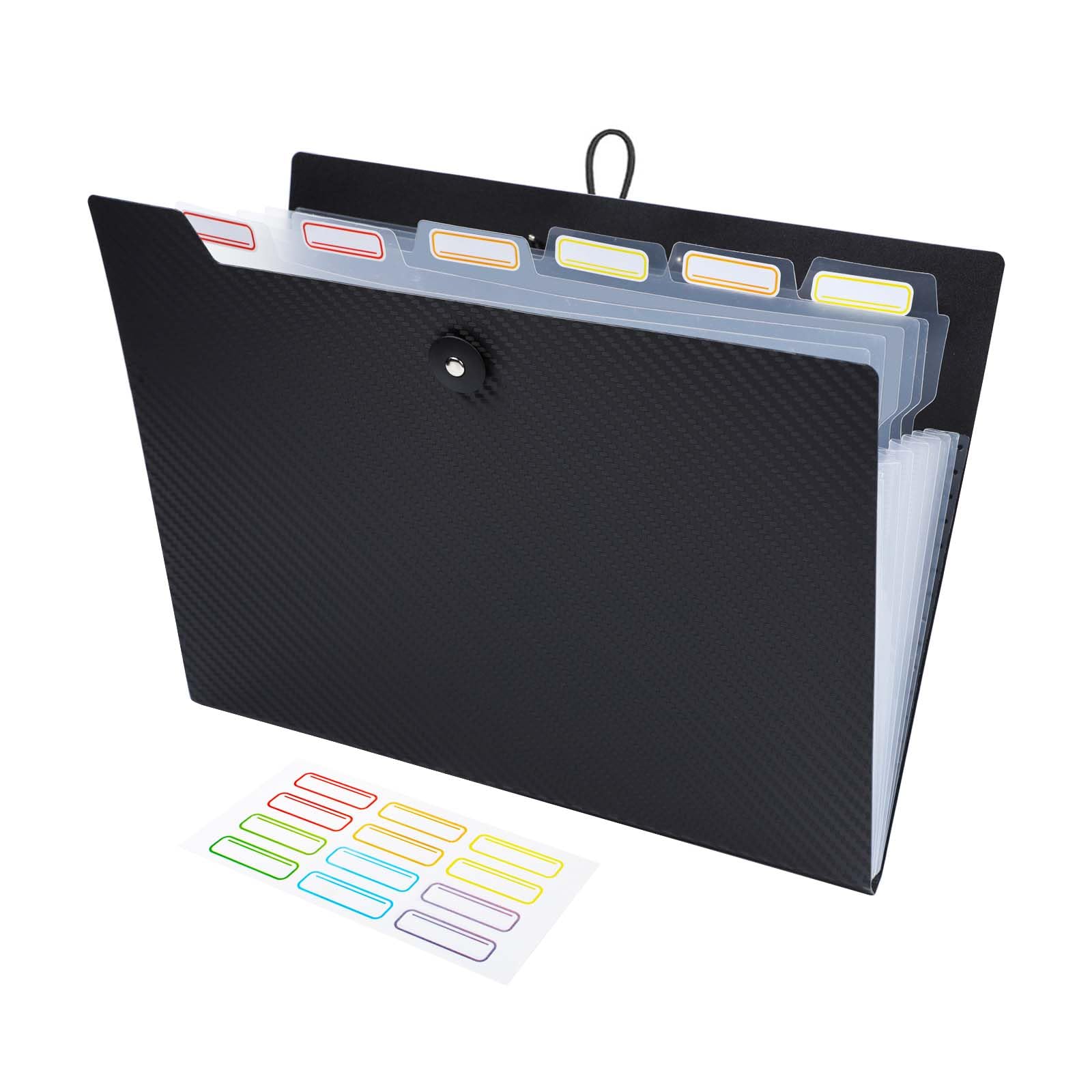 Amazon | DoocliB ファイルケース 7ポケットドキュメントファイル a4 拡張ファイルフォルダー 持ち運び アコーディオンファイル ヨコ型 書類収納ジャバラ 区分けラベル付き 大 ...