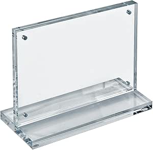 Amazon.com: Azar Displays 104775 Slim Deluxe Acrylic Block Frame 7” x 5 ...
