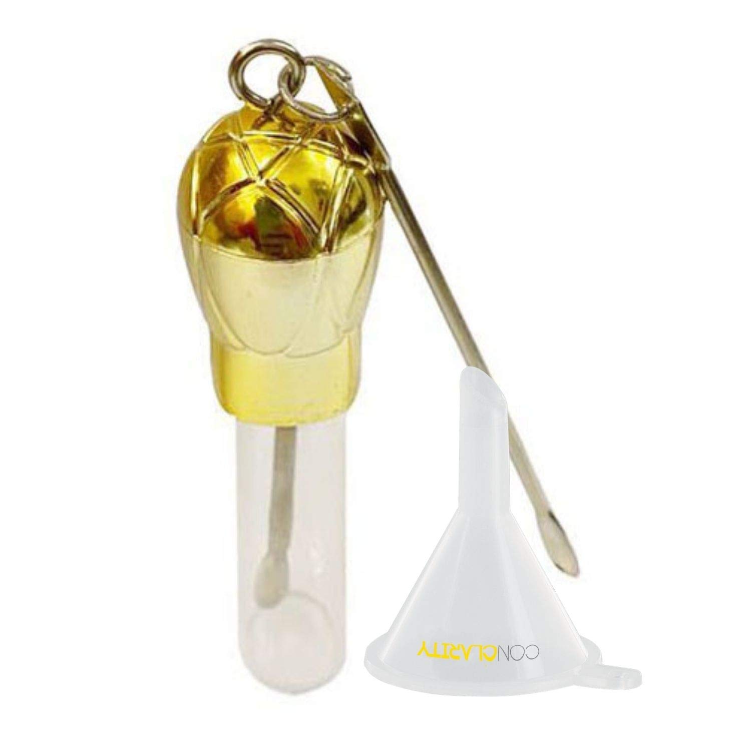 Buy Premium 3g Tall Golden Crown Spoon Snuff Bullet Spice Storage with ...