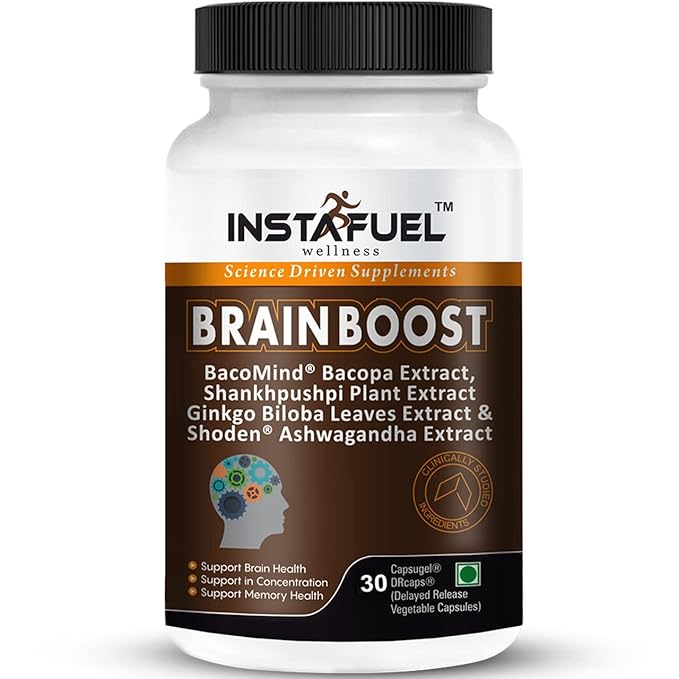 Instafuel Plant Based Brain Support Supplement for Memory & Focus with ...
