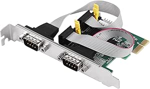 CERRXIAN 2 Port PCI Express RS232 Serial Adapter Card,DB9 Dual Channel PCIe X1 AX99100 Expansion ...