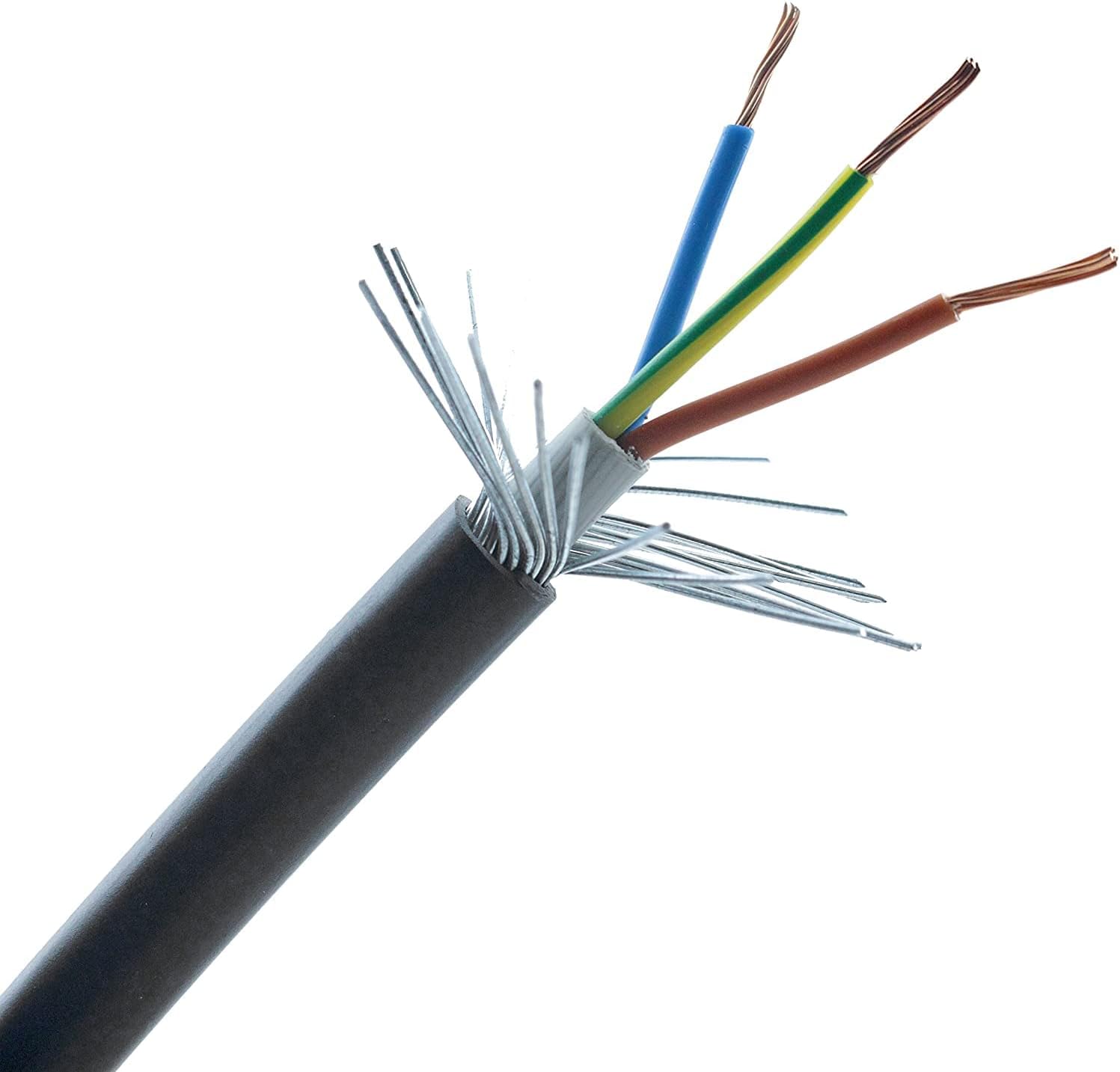4MM 3 CORE SWA ARMOURED CABLE 50 METERS 6943X : Amazon.co.uk: DIY & Tools