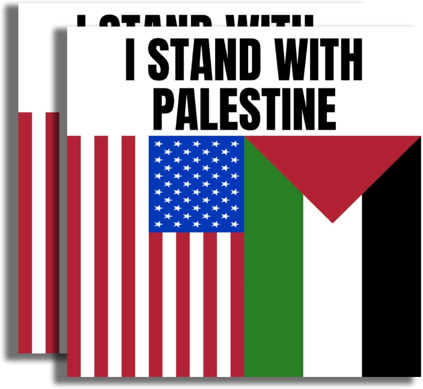 Amazon.com - I Stand with Palestine American Flag Sticker - Proud ...