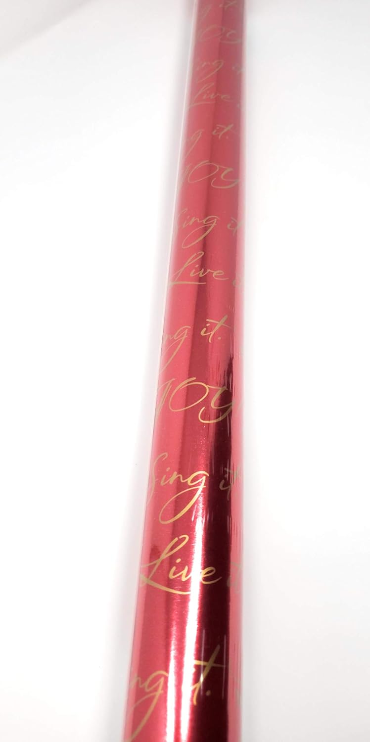 Amazon.com: NS Holiday Christmas Wrapping Paper Red Gold Metallic Live ...