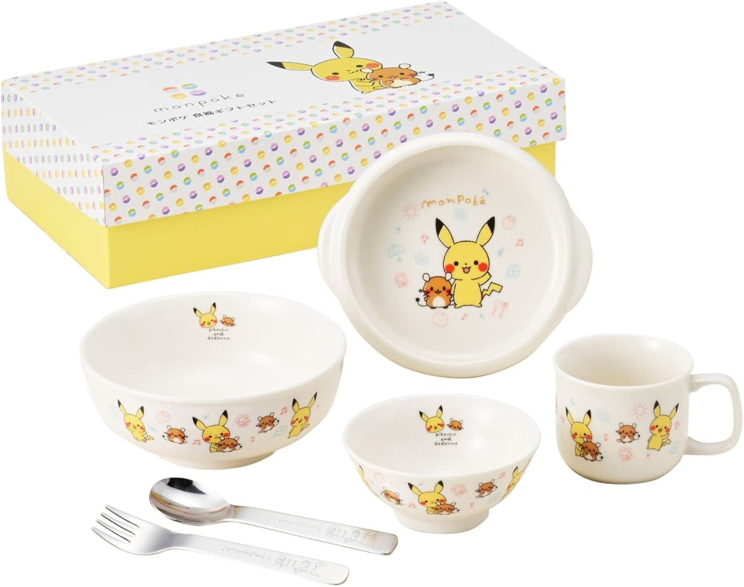 Amazon.co.jp: Kaneshotouki 050740 Pokémon Monpoke Tableware, Gift Set ...