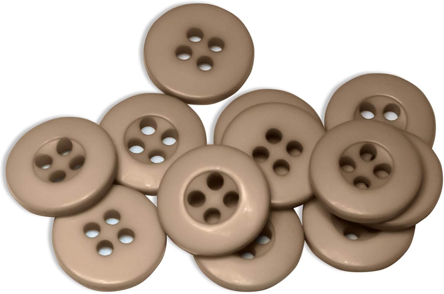 Amazon.com: 12 Pcs Tan Buttons for Sewing 0.50 inch Shirt Buttons 4 ...