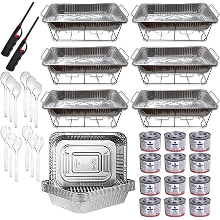 Amazon.com: Chafing Dish Buffet Set Disposable | Buffet Servers and ...