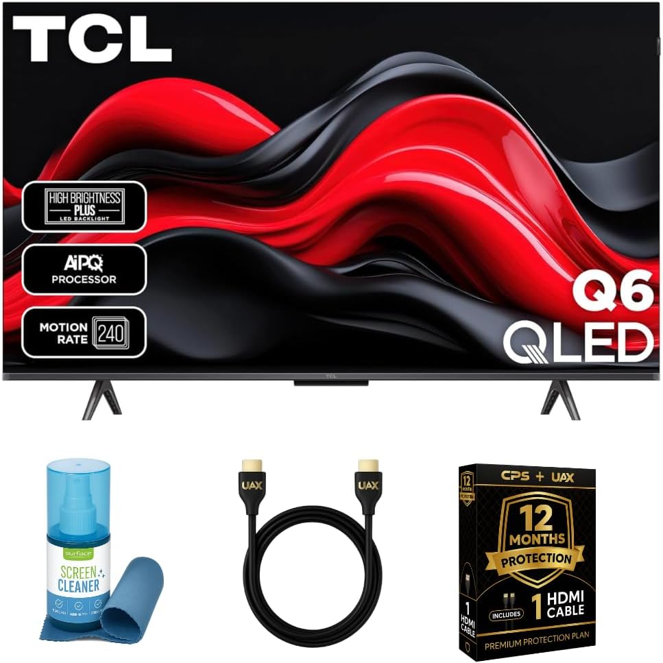 Amazon.com: TCL 43-Inch QLED Pro 4K Smart Google TV Bundle - HDR10+, Dolby Vision & Atmos, Voice ...