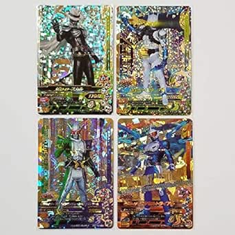 Amazon | ガンバライジング LR ダブル系 カード 4枚セット BM4-032 LR 仮面ライダーWサイクロンジョーカーエクストリーム RT3-032 LR 仮面ライダーアクセル ...