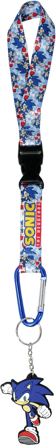 Amazon.com: JUST FUNKY Sonic The Hedgehog Wrist Strap Lanyard For Keys ...