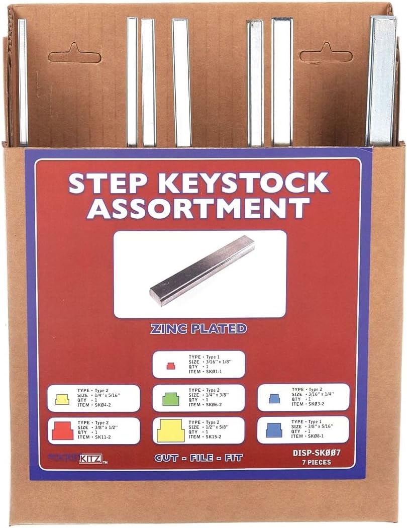 Amazon.com: Step Key Stock Assortment,Inch,7 pcs: Inch, Step Key Stock ...