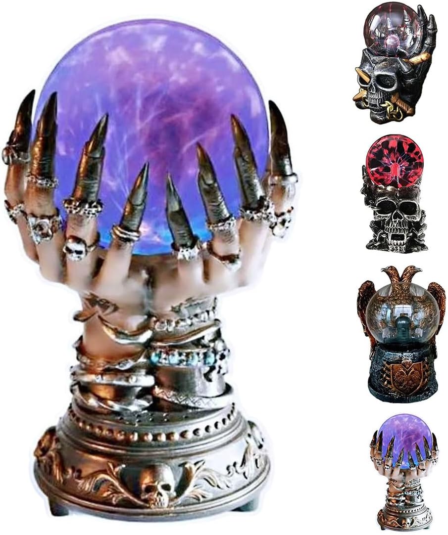 JHzood Plasma Magic Ball, Unique Skull - inspired Design, Touch ...