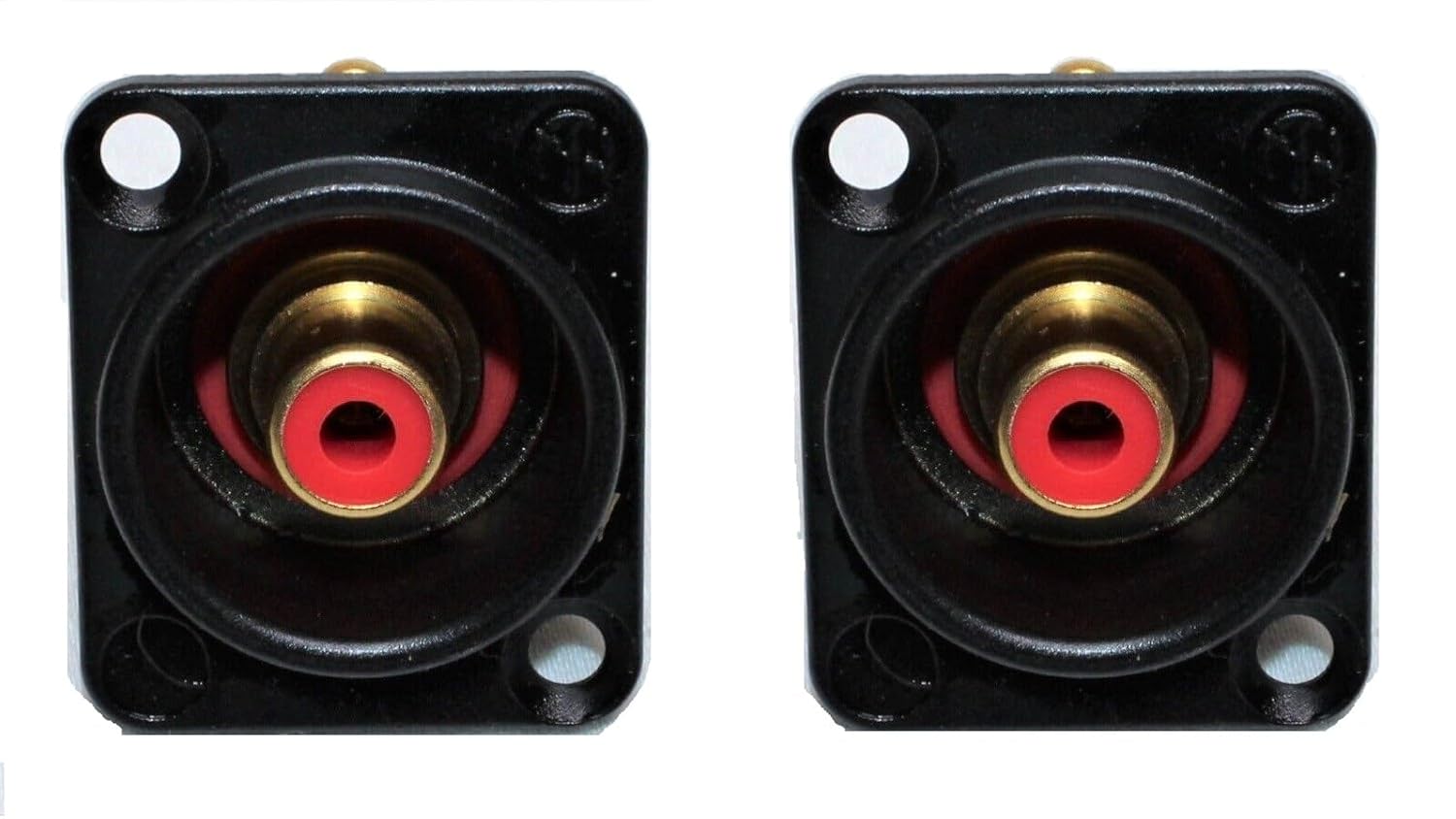 Amazon.com: (2) Two Original NEUTRIK NF2D-B-2 RCA Panel Mount Jack RED ...