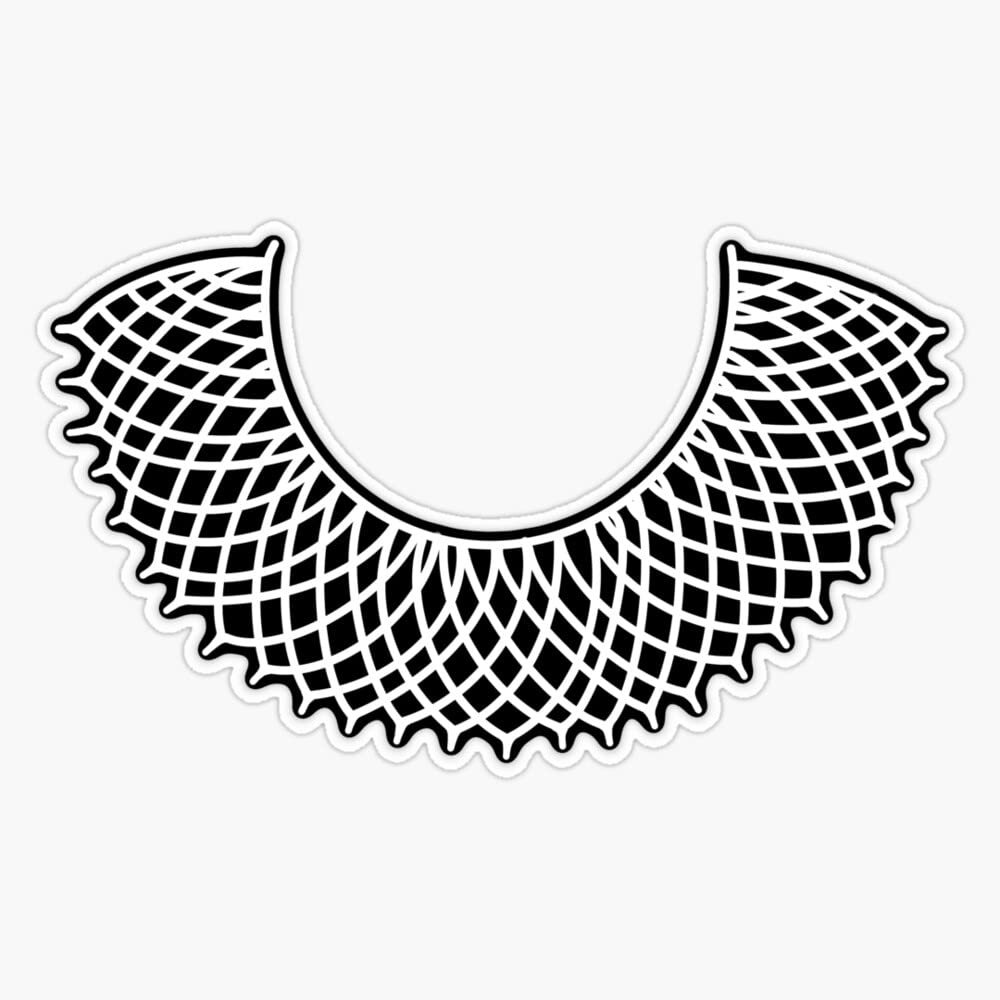 Amazon.com: RBG Collar Sticker Bumper Sticker Vinyl Decal 5" : Sports ...