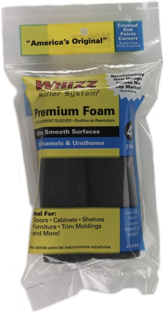 WHIZZ Series 25003 4" Velour Mini Roller (12Pk w/Free Frame), 4 inches ...