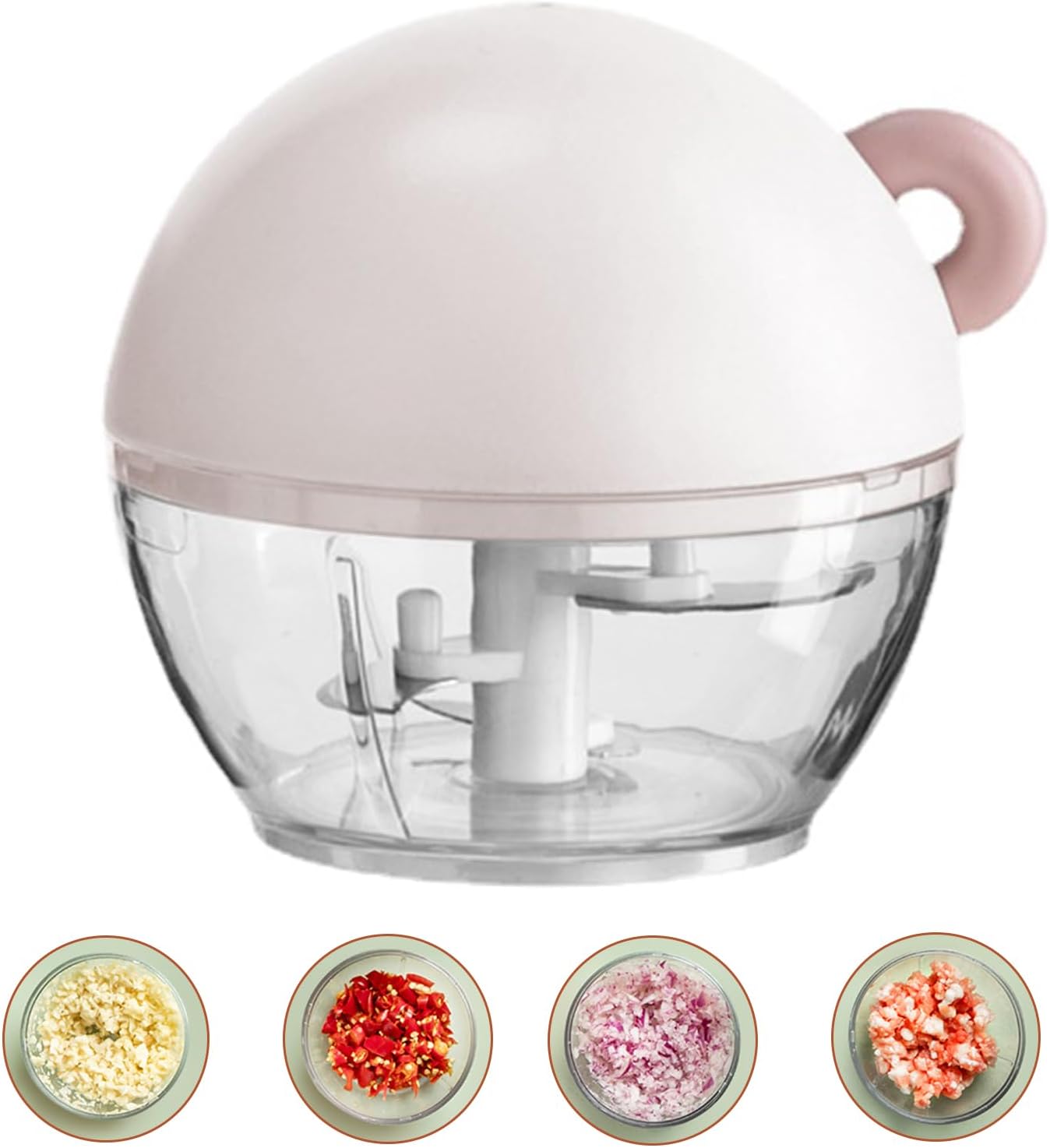 Amazon.com: Mini Garlic Chopper，Manual Food Chopper Vegetable Cutter ...