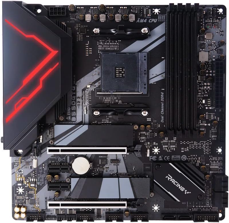 Amazon.com: BIOSTAR Racing B550GTQ AMD AM4/B550/microATX/PCIe 4.0/DDR4 ...