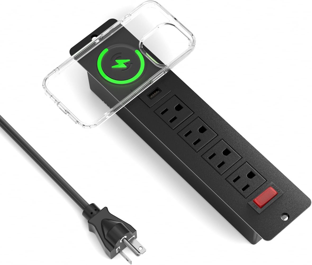 Amazon.com: CCCEI 45W USB-C Port 3 Outlets Clamp Power Strip. Fast ...