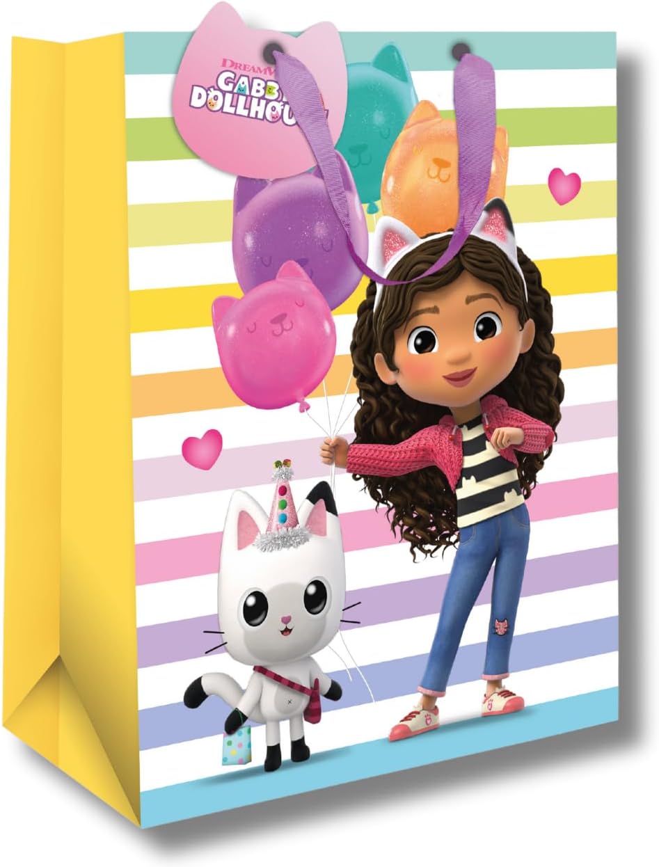 Amazon.com: Gabbys Dollhouse Girls Gift Bag - Ideal for Celebrations ...