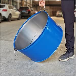 Amazon.com: Metal Bonfire Fire Pit Fire Bucket, High Capacity, Burn Bin ...