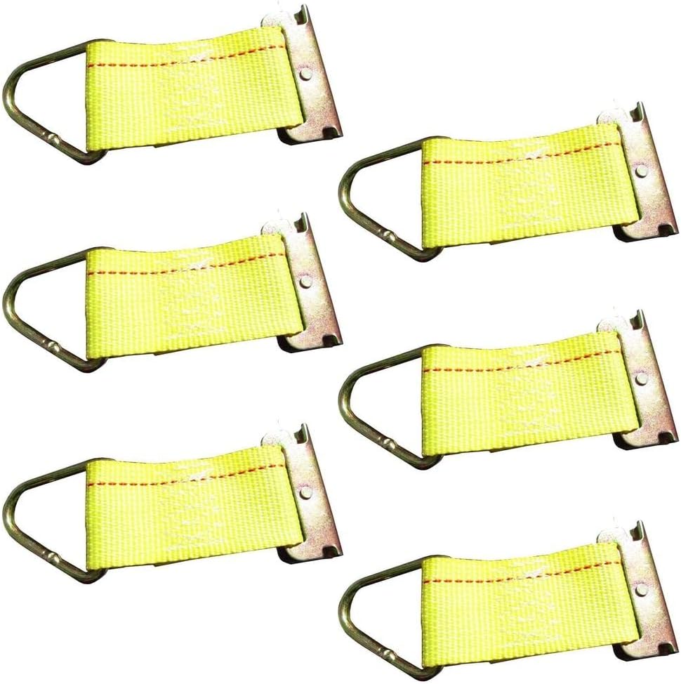 Amazon.com: Set of (6) 2" Wide E-Track Cargo Trailer Tie Down Strap W ...