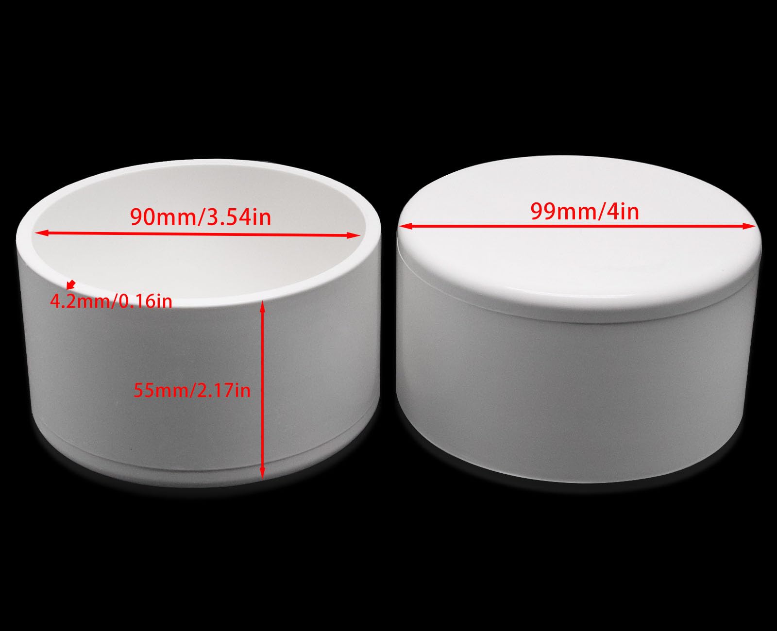 Snapklik.com : BENLIUDH PVC Pipe End Cap, White PVC Fittings Caps ...