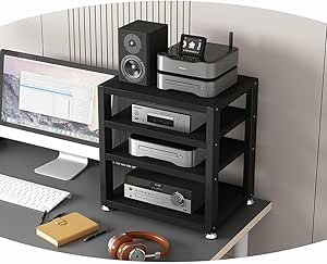 Amazon.com: BIUBPW 3 Tier Desktop Amplifier HiFi Rack AV Media Stand ...