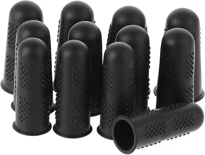 Amazon.com : Silicone Finger Protectors, 12Pcs 3 Sizes Rubber Fingers ...