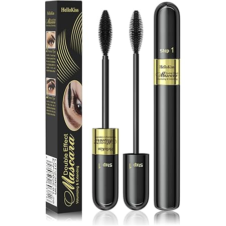 Amazon.com : 4 Pack Vibely Mascara 5x Longer Washable, 2 in 1 4D Silk ...