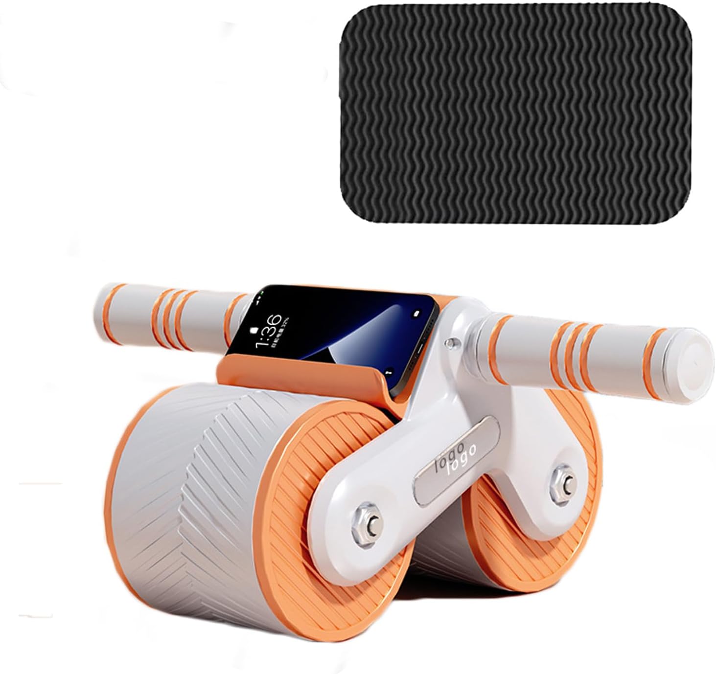 Automatic Rebound Abdominal Wheel with Knee Pads, Home Abdominal Exerciser Abdominal Roller for ...