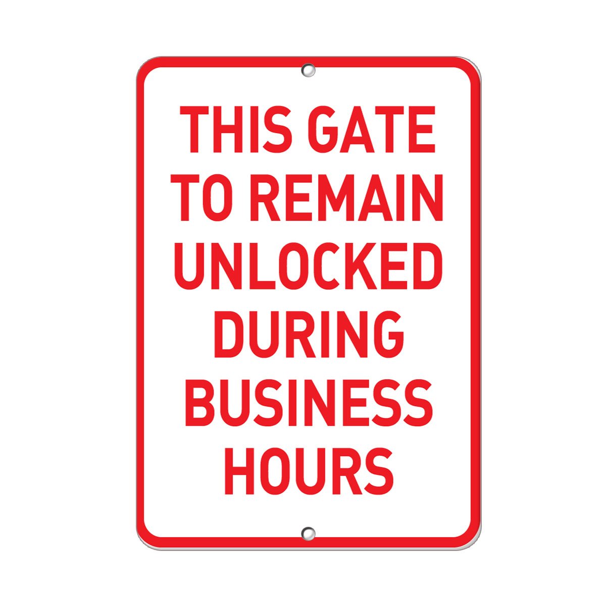 Aluminum Vertical Metal Sign Multiple Sizes This Gate to Remain ...