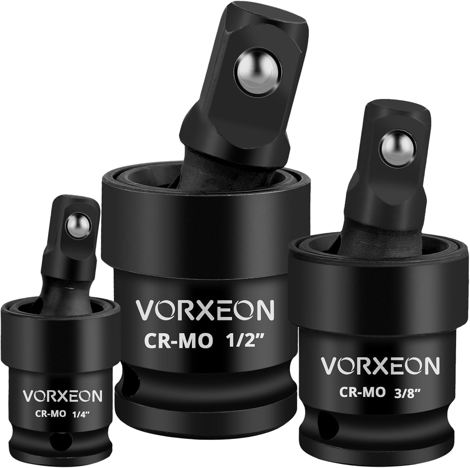VORXEON 3PCS Universal Impact Joint Set 1/2", 3/8", and 1/4" Drive ...