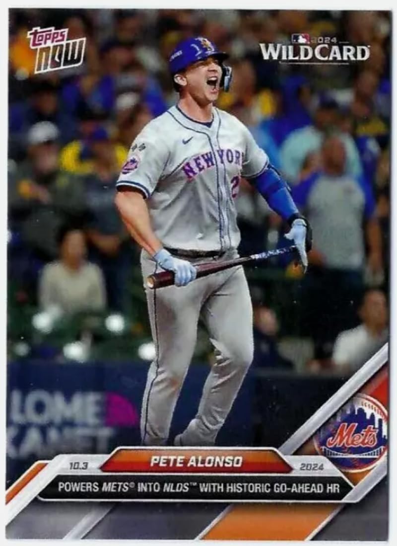 Amazon.com: 2024 Topps Now #798 Pete Alonso New York Mets Wild Card ...