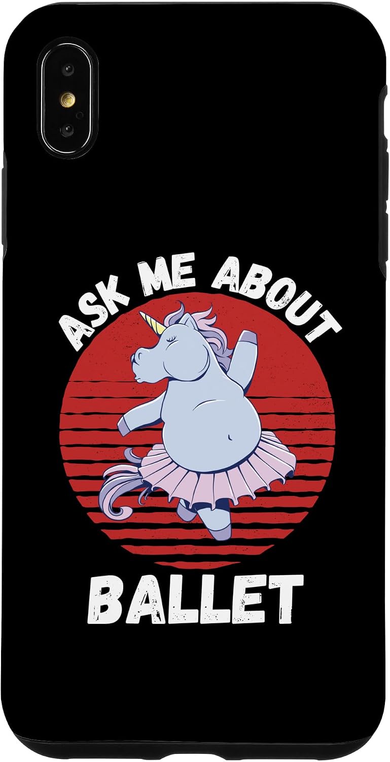 Amazon.com: iPhone XS Max Retro Cute Hippo Ask Me About Ballet Lover ...