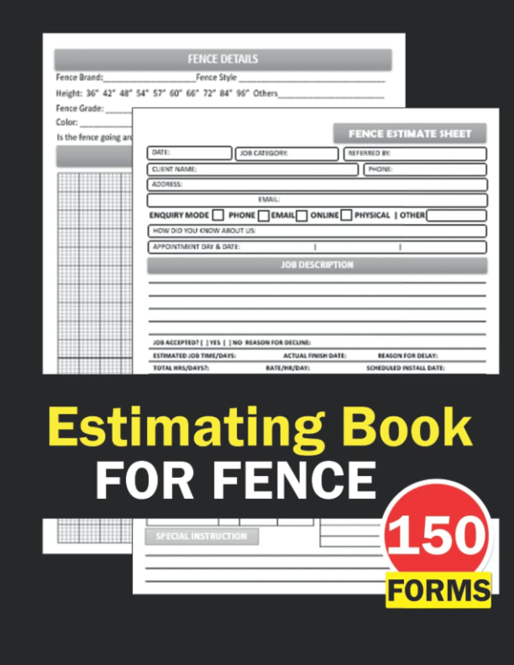 Estimating Book For Fence: Fencing Job Quote Book To Estimate Contract ...