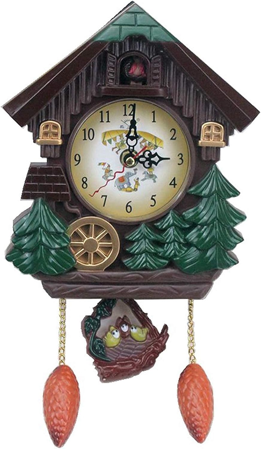 Amazon.com: Wall Cuckoo Clock with Chime and Pendulum Traditional ...