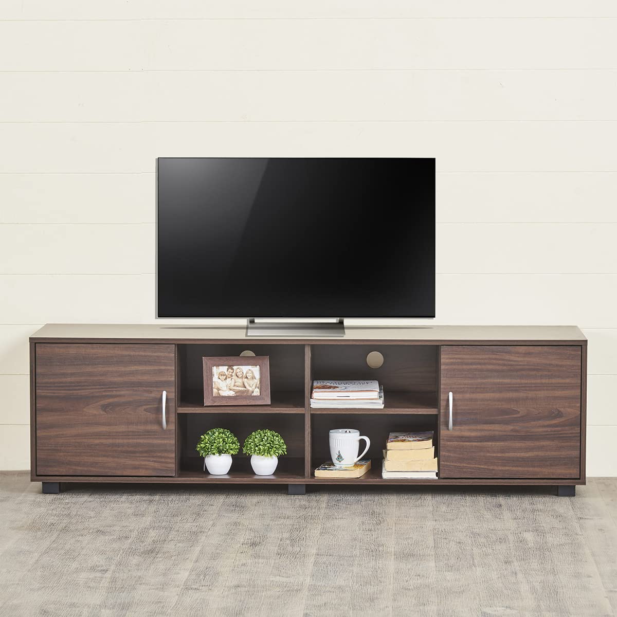 Home Centre Helios Lewis Engineered Wood TV Unit, Walnut, 62 * 15 * 18 ...