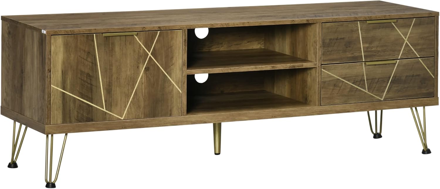 HOMCOM TV Stand, TV Cabinet for TVs up to 55", Entertainment Center ...