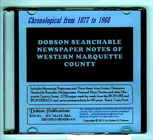 Dobson Searchable Newspaper Notes Cd: Robert D. Dobson: 9780985426040 ...