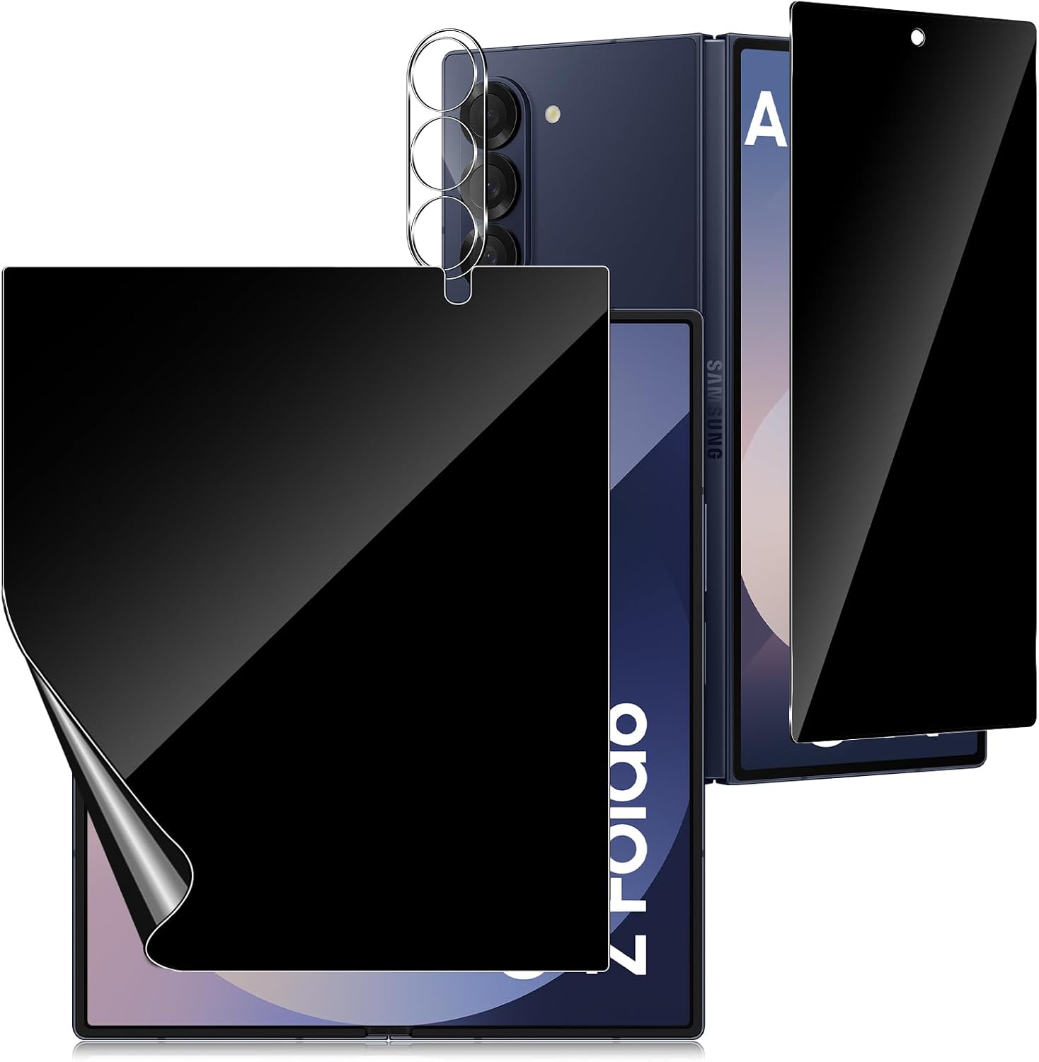Funrae Tempered Glass Privacy Screen Protector for Samsung Galaxy Z ...