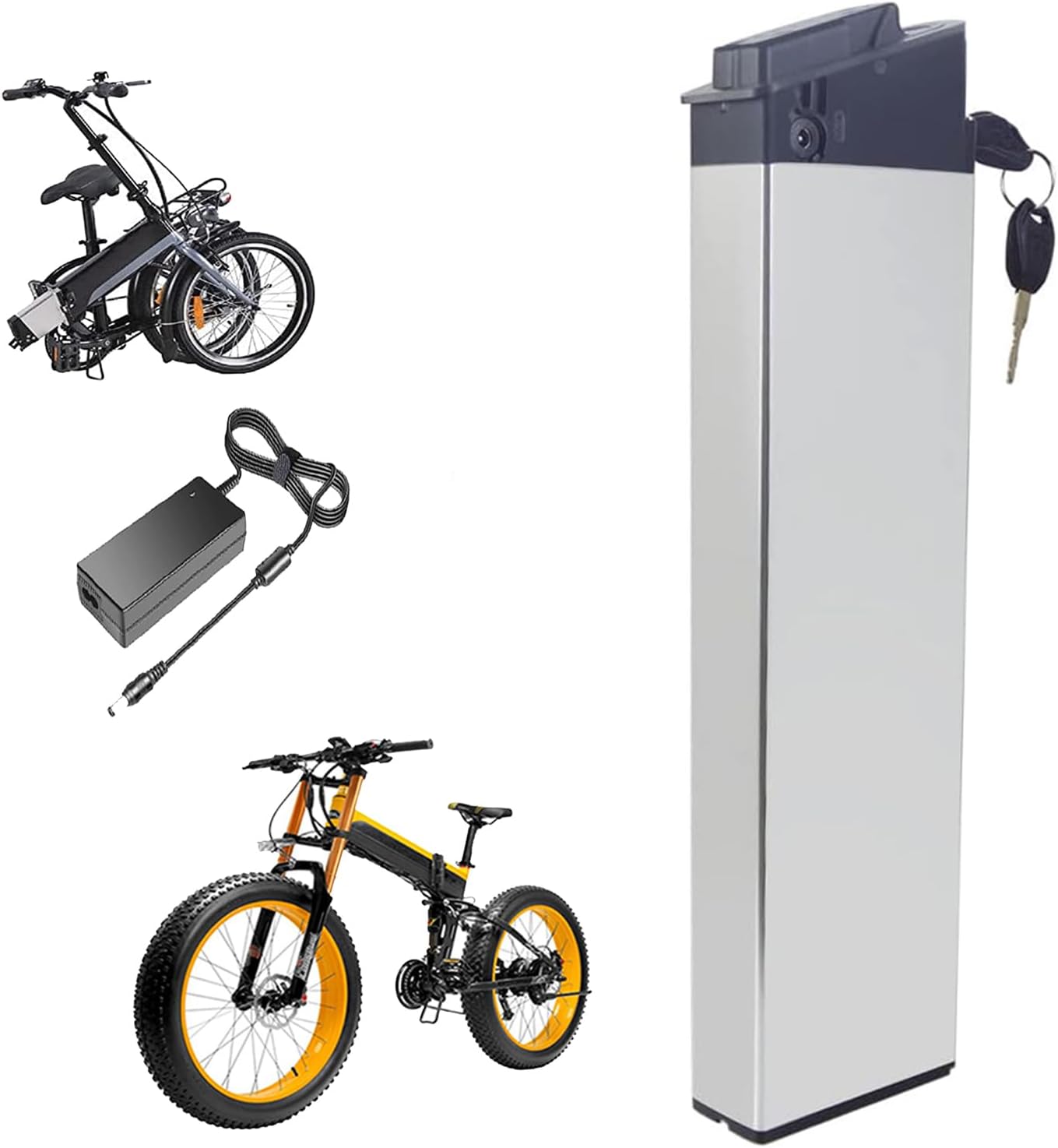 HJGHY 48V 8Ah 10.4Ah 12Ah 14Ah E-Bike Battery 48V Folding Built-in ...