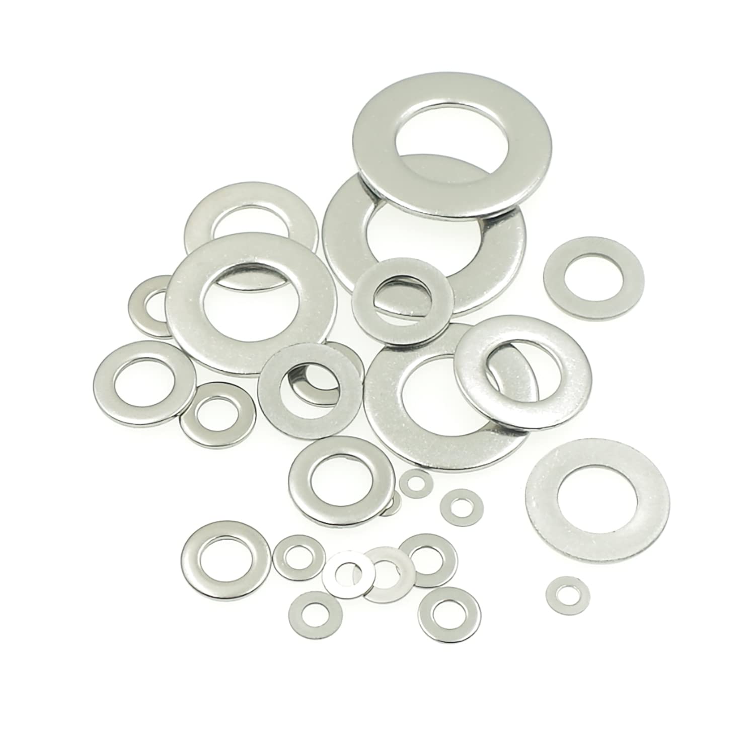 Snapklik.com : MCMASKE Metric M1.6 To M12 Flat Washers Assortment Kit
